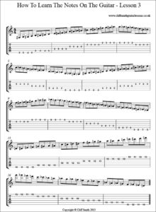 How To Learn The Notes On The Guitar Lesson 3 - Cliff Smith Guitar