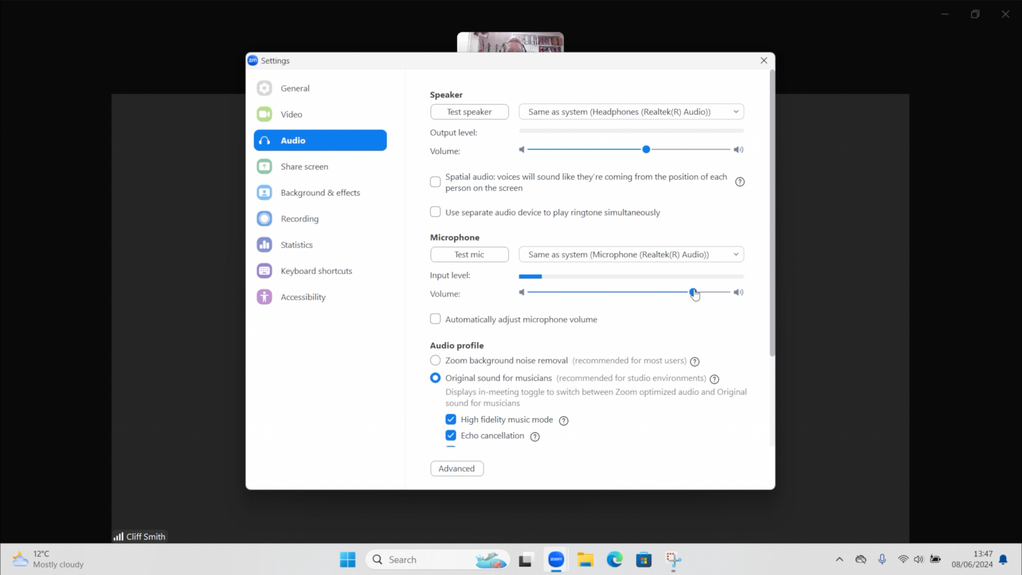 How to Fix Zoom 'Original Sound' Problem (Windows 11) - Cliff Smith ...
